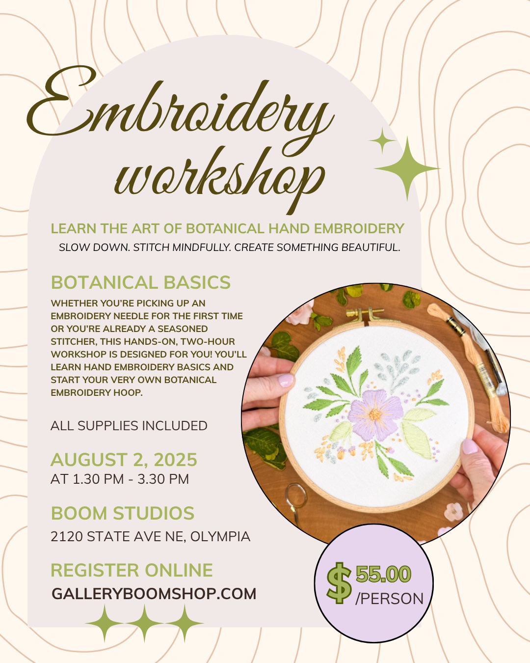 Embroidery Workshop: Botanical Basics | KXXO Mixx 96.1
